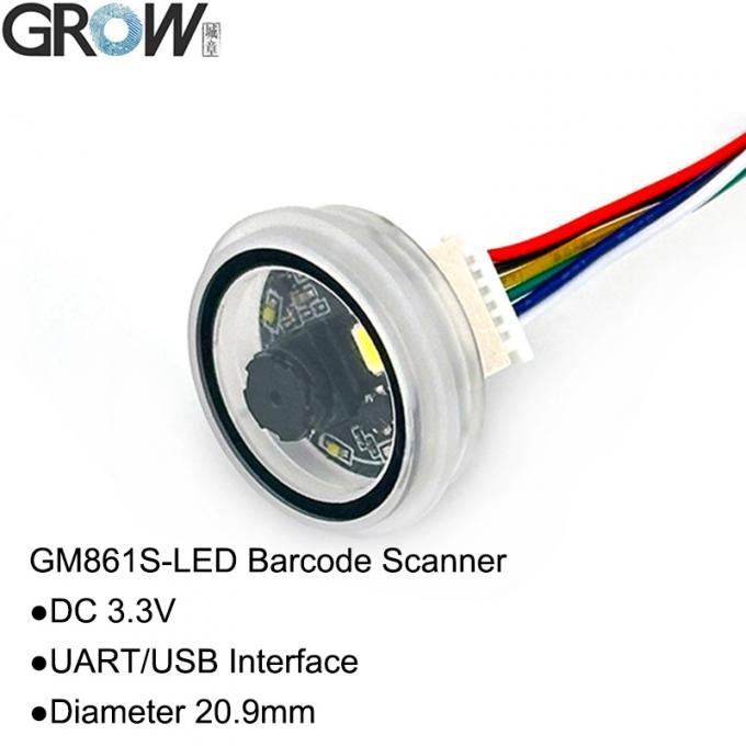 GROW GM861S-LED UART/USB Interface 1D/2D Bar Code QR Code Barcode ...
